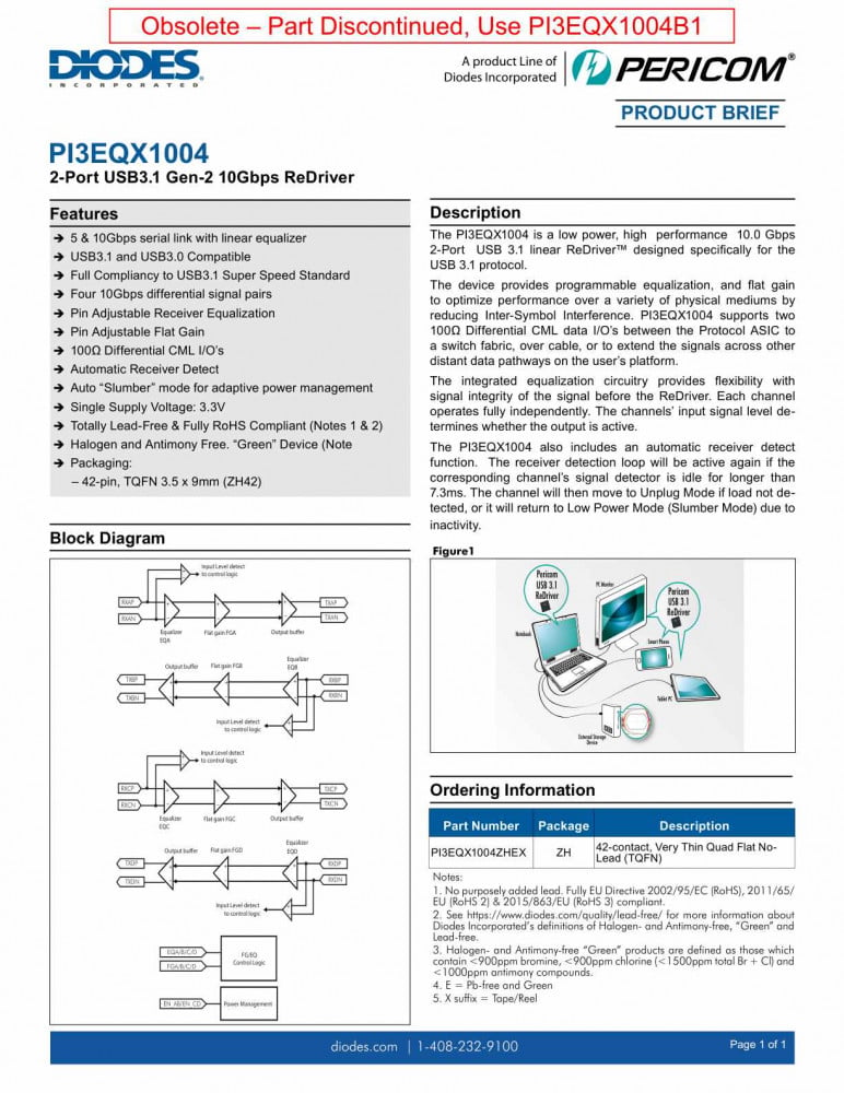 PI3EQX1004 product brief preview