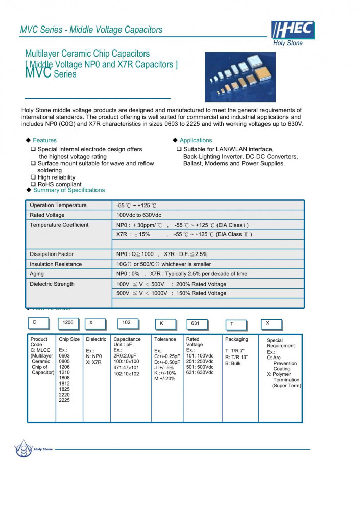 IHHEC ceramic capacitor catalog page 2
