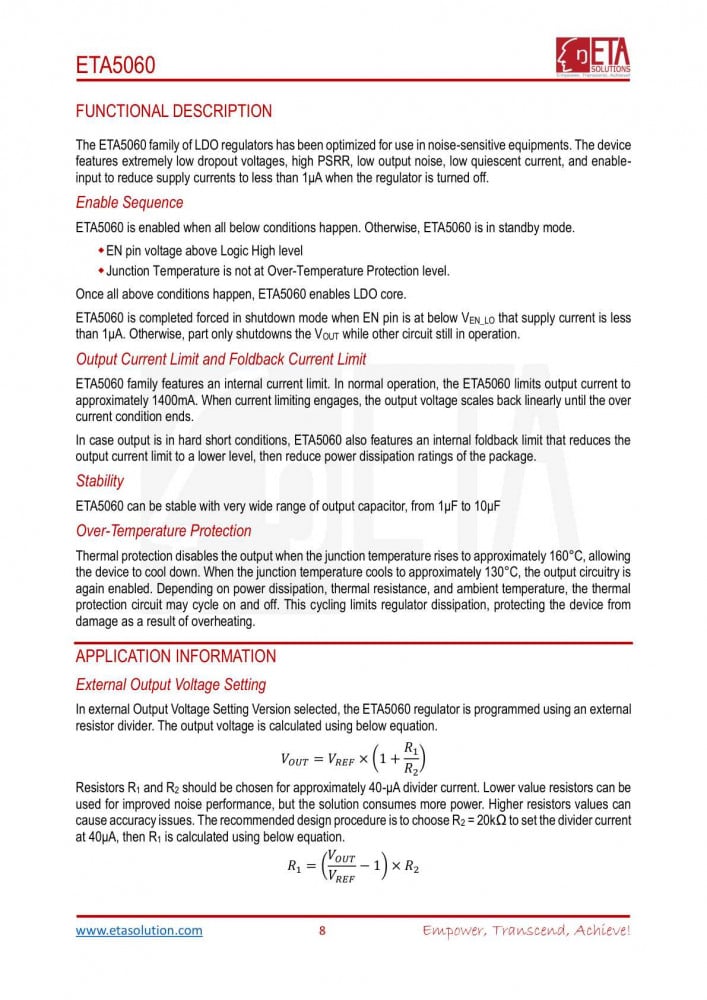 ETA5060 datasheet page 8