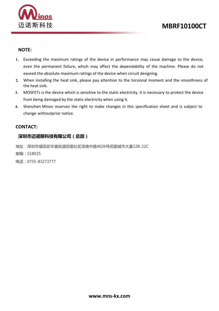 MBRF10100CT datasheet page 4