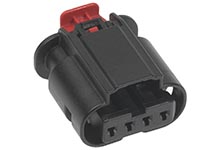 MXP120 Sealed Receptacle, 3 Circuit, Yellow SIR Housing (T3-V2-S2 -125°C  on-engine vibration), Key B, Light Gray Insert
