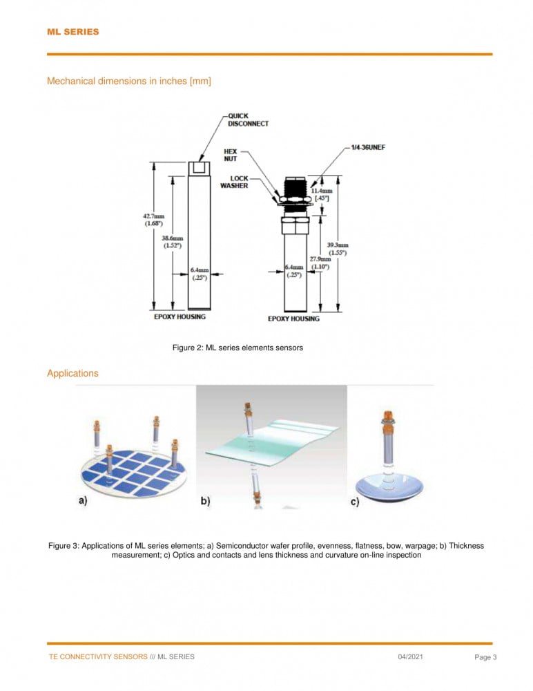 TE Connectivity ML Series document page 3