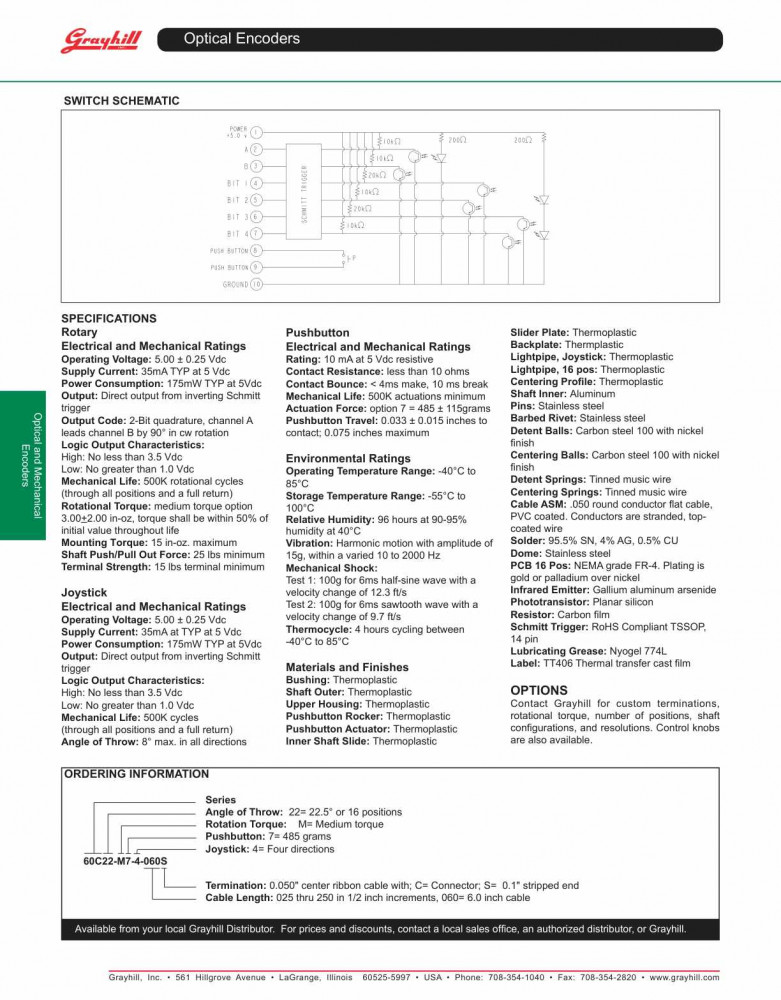 Grayhill Series 60C product documentation page 3