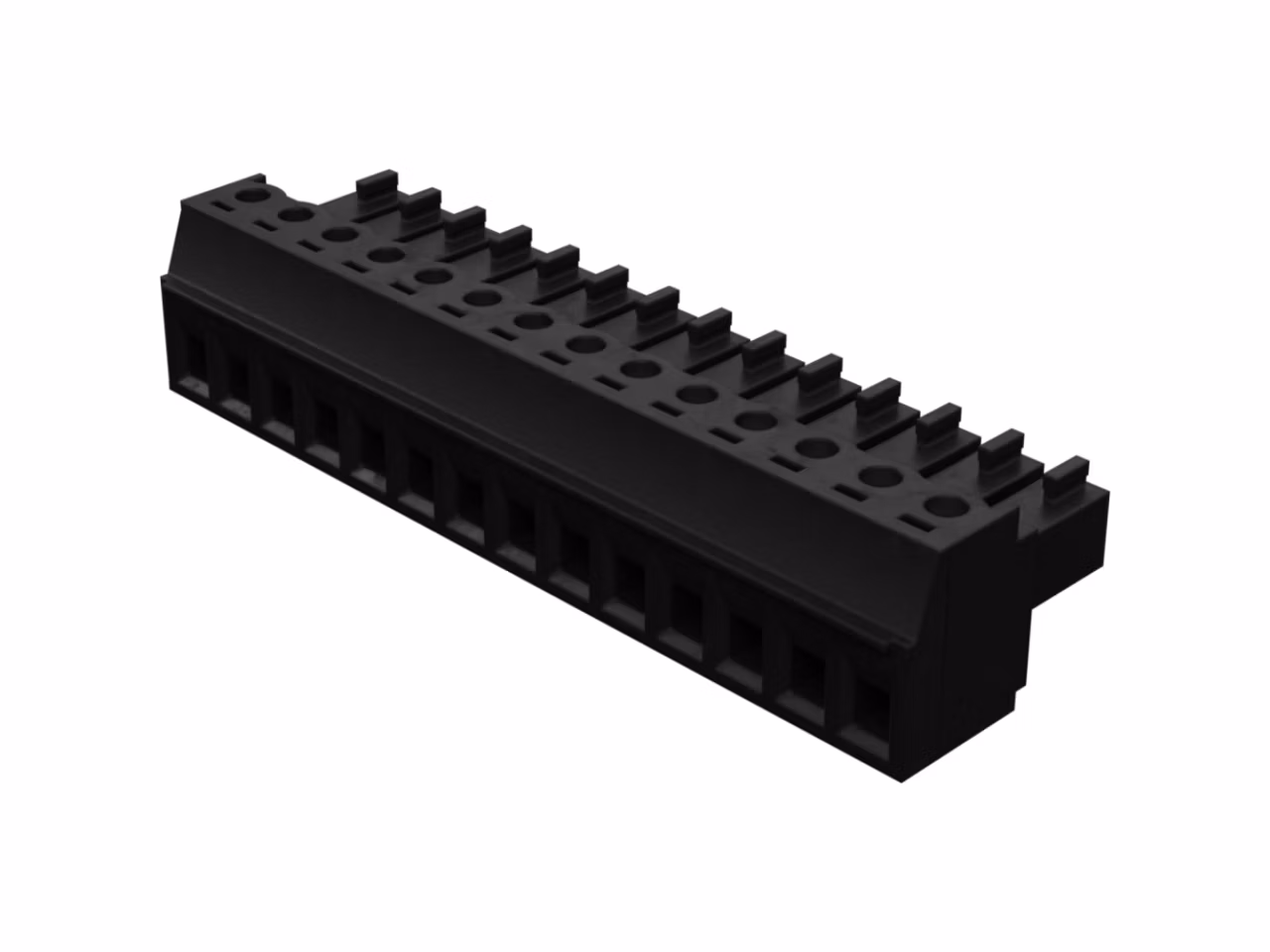 3.81mm Pitch Eurostyle Horizontal Plug, with Reverse Imprinting, Gold (Au) Plated, Black, 14 Circuits for sale