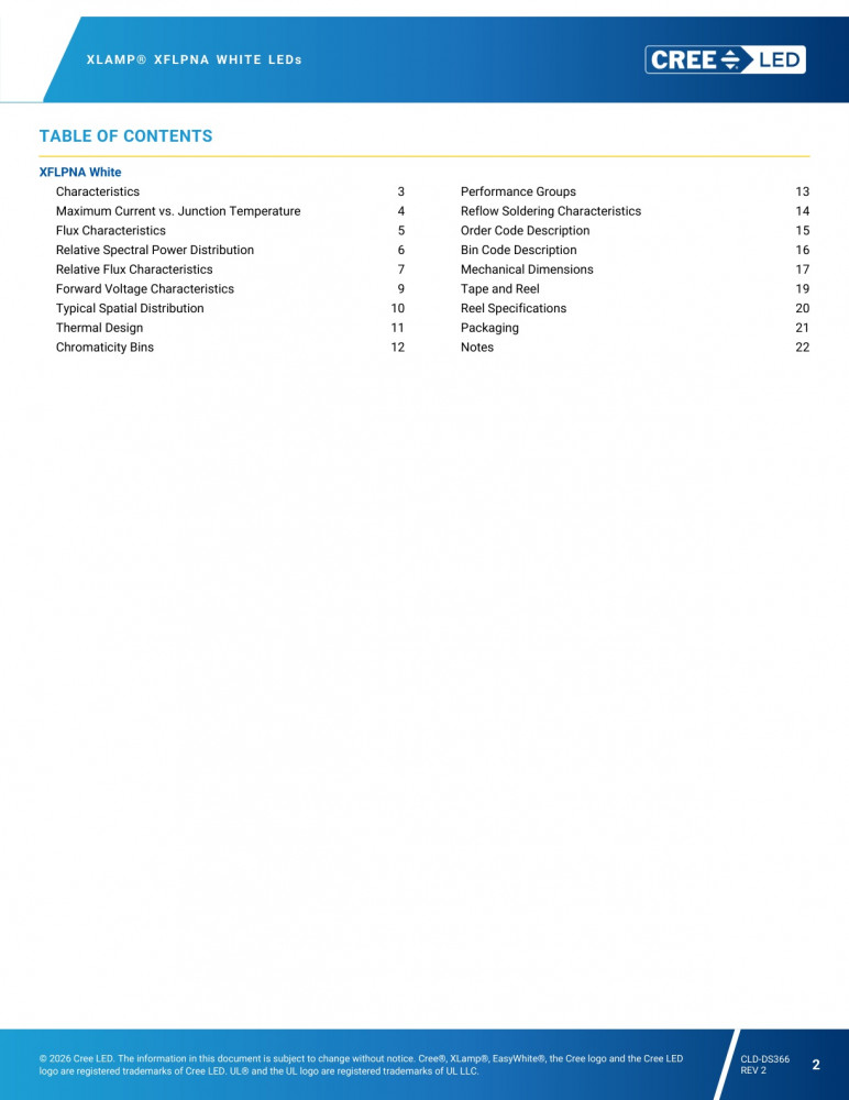 XFLPNA datasheet page image 2