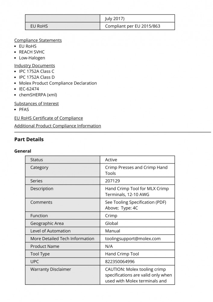 MOLEX 638114700 tooling document image 2