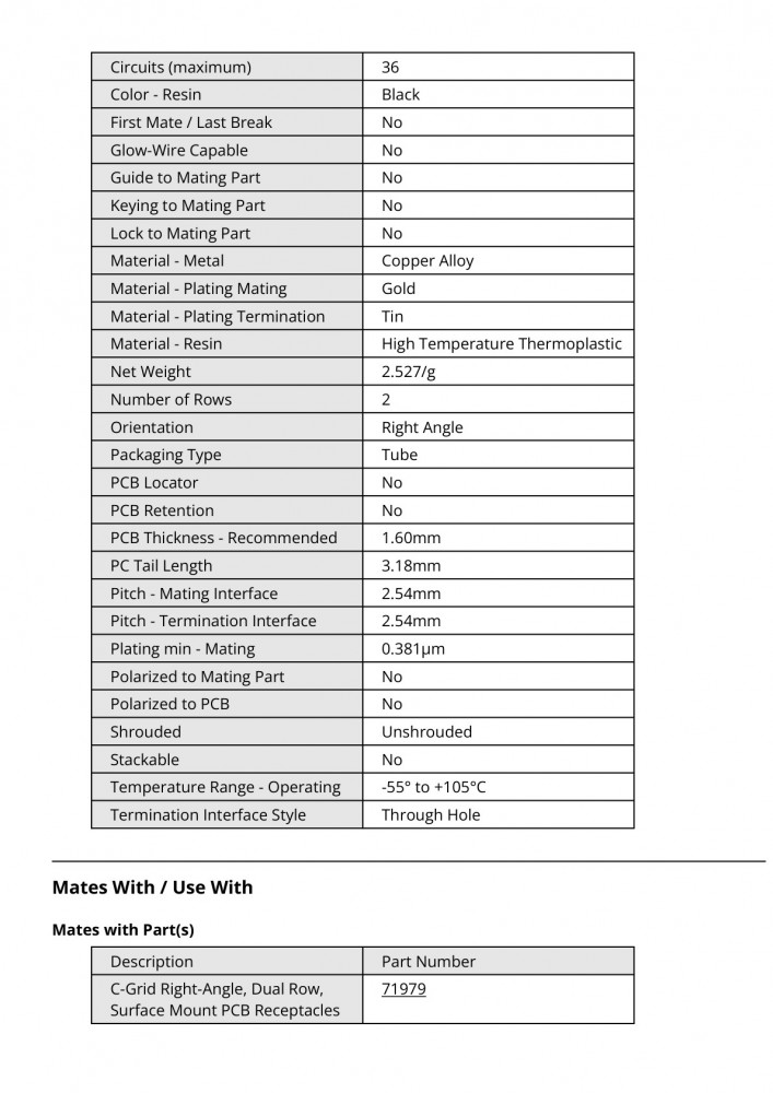 MOLEX 879113611 product document preview, page 3