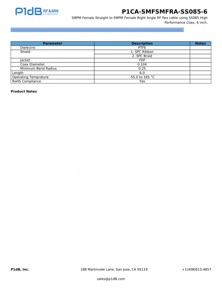 P1CA-SMFSMFRA-SS085-6 technical document image, page 2