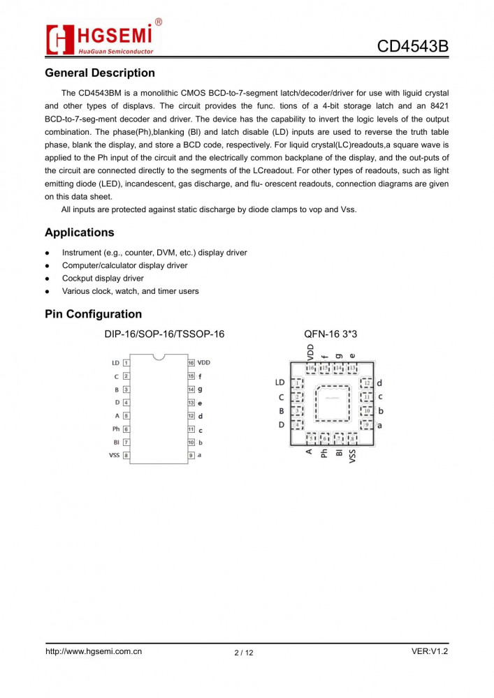 CD4543BE datasheet page 2