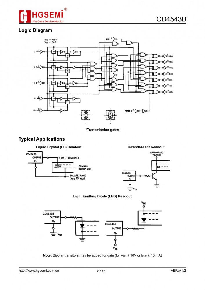 CD4543BE datasheet page 6