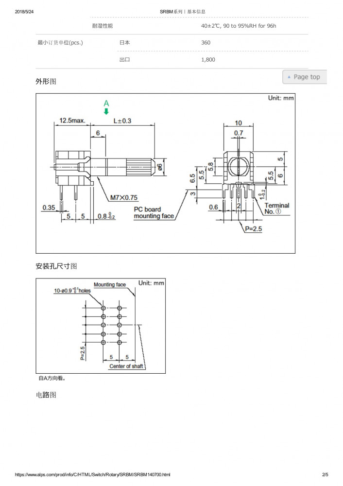 SRBM140700 technical drawing page 2