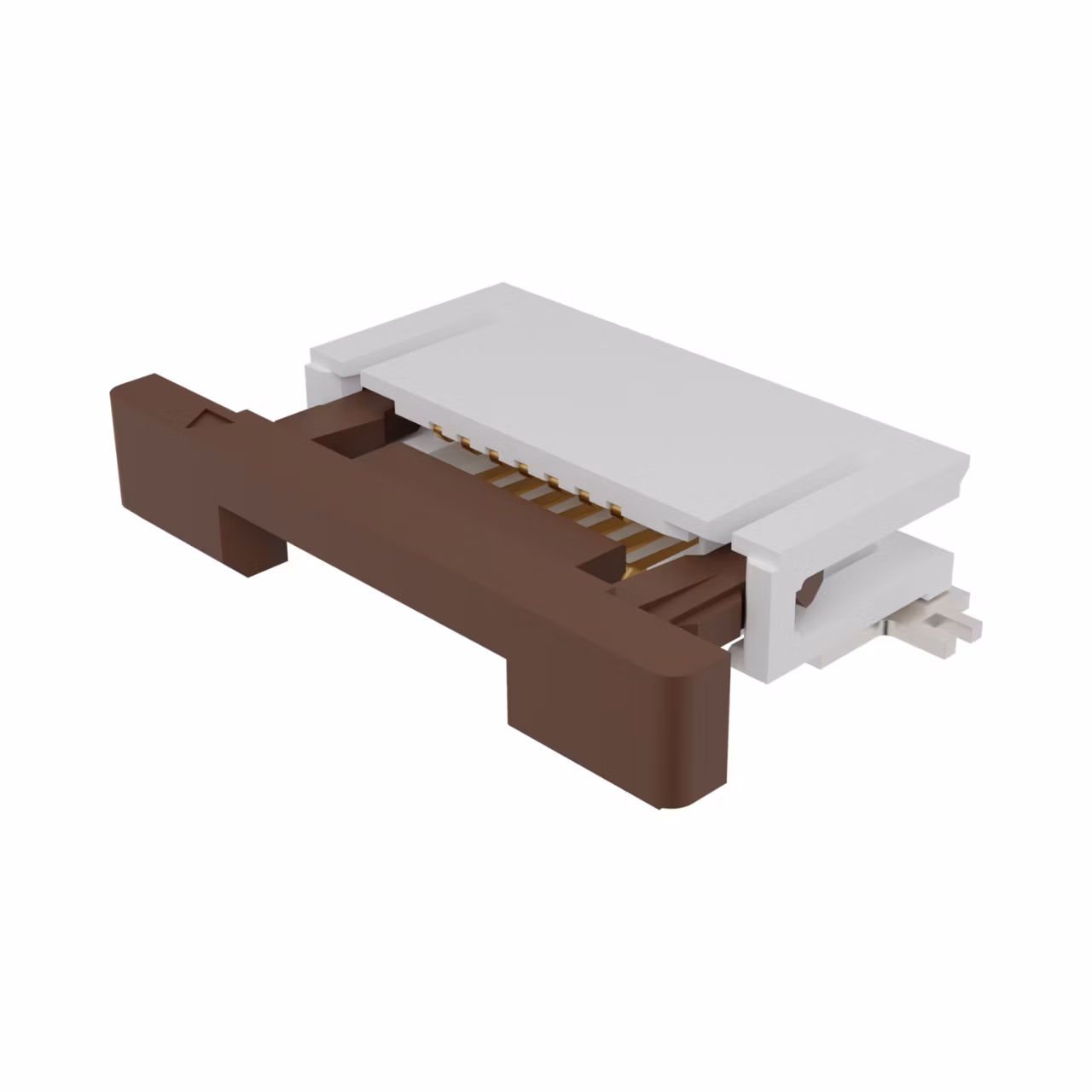 Easy-On FFC/FPC Connector, 0.50mm Pitch, Slider Series, Right-Angle, Bottom Contact, 2.00mm Height, 7 Circuits,Gold Plating for sale