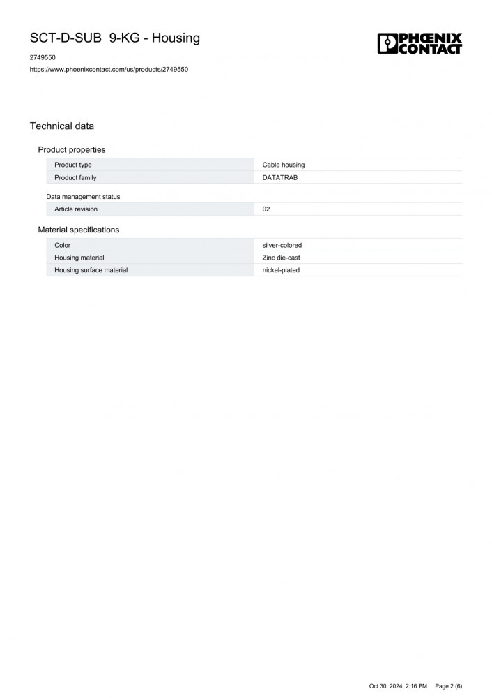 Phoenix Contact 2749550 product document page 2