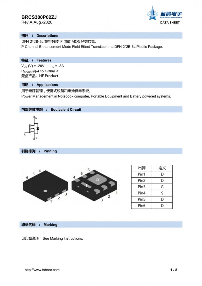 BRCS300P02ZJ datasheet page 1