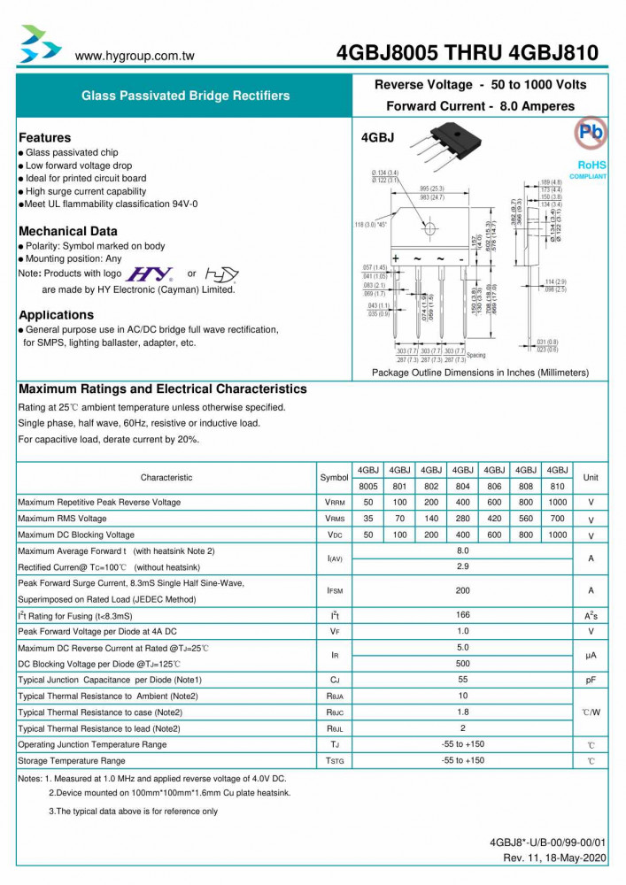 4GBJ810 datasheet page 1