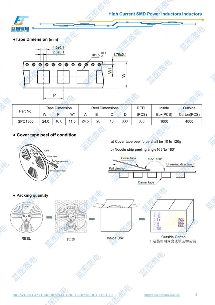 SPQ1306-110MT technical document page 4