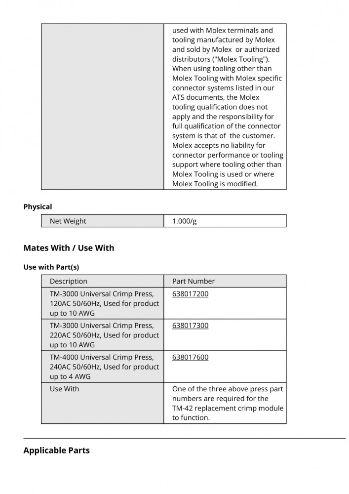 Tooling specification document page 3
