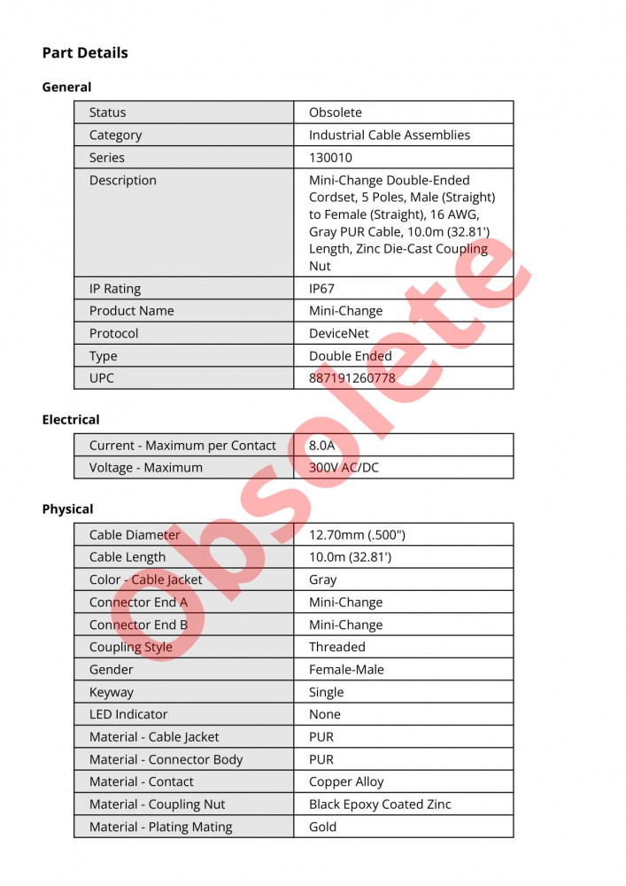 Molex 1300108033 product drawing, page 2