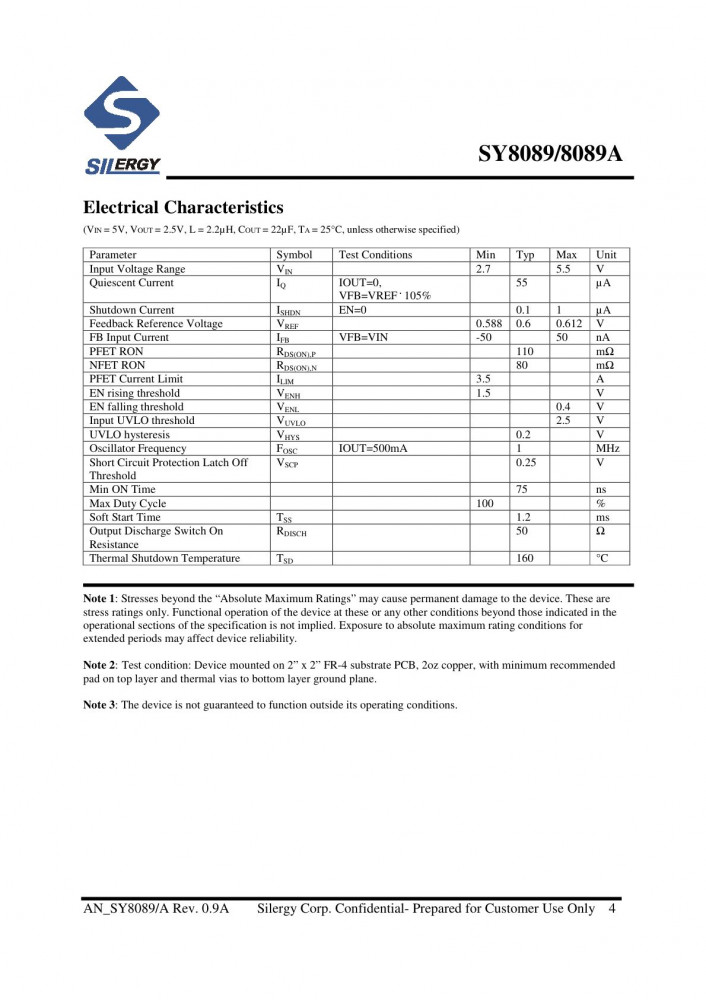 SY8089AAAC datasheet page 4