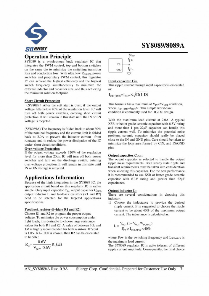 SY8089AAAC datasheet page 7