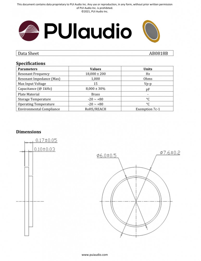 AB0818B datasheet page 1
