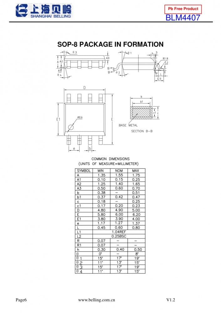 BLM4407 datasheet page 6