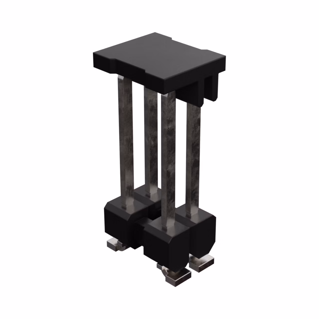 MX150 Dual Row Header, Vertical, 4 Circuits, Surface Mount, 1.5µm Matte Tin (Sn) Plating, 15.60mm Mating Pin Length, with Pick and Place Cap for sale