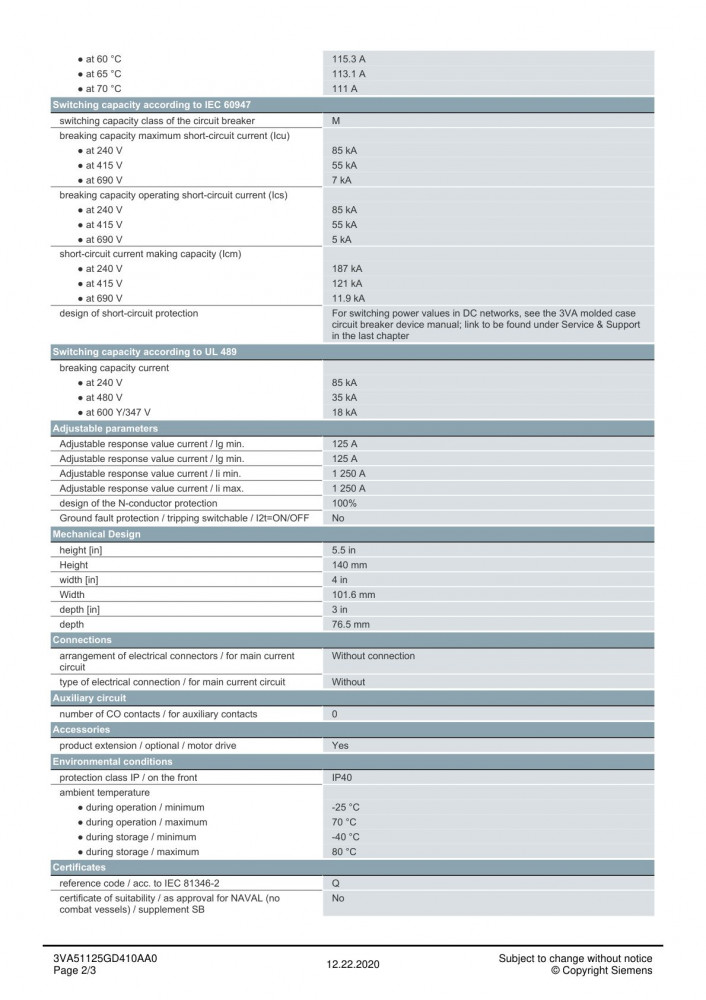 3VA5112-5GD41-0AA0 technical document page 2