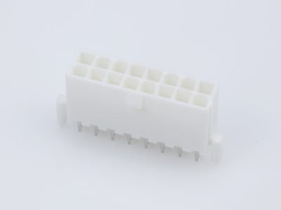 Mini-Fit Plus Header, Dual Row, Vertical, 6 Circuits, with Snap-in Plastic Peg PCB Lock, Nylon 6/6, UL 94V-2, Tin (Sn) Plating