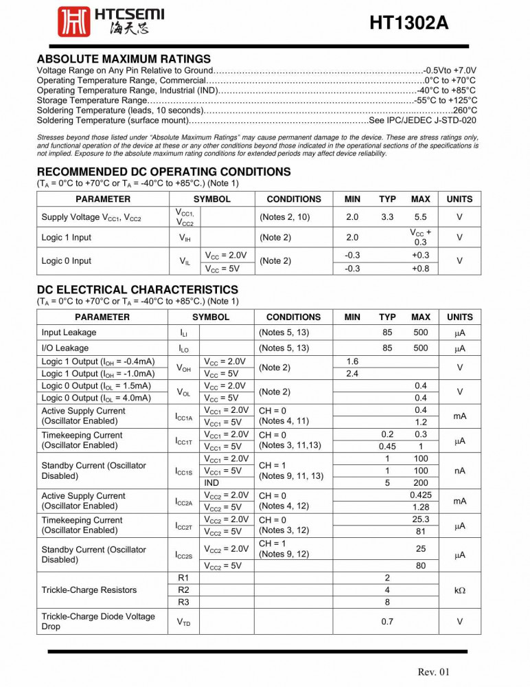 HT1302ANZ datasheet page 10