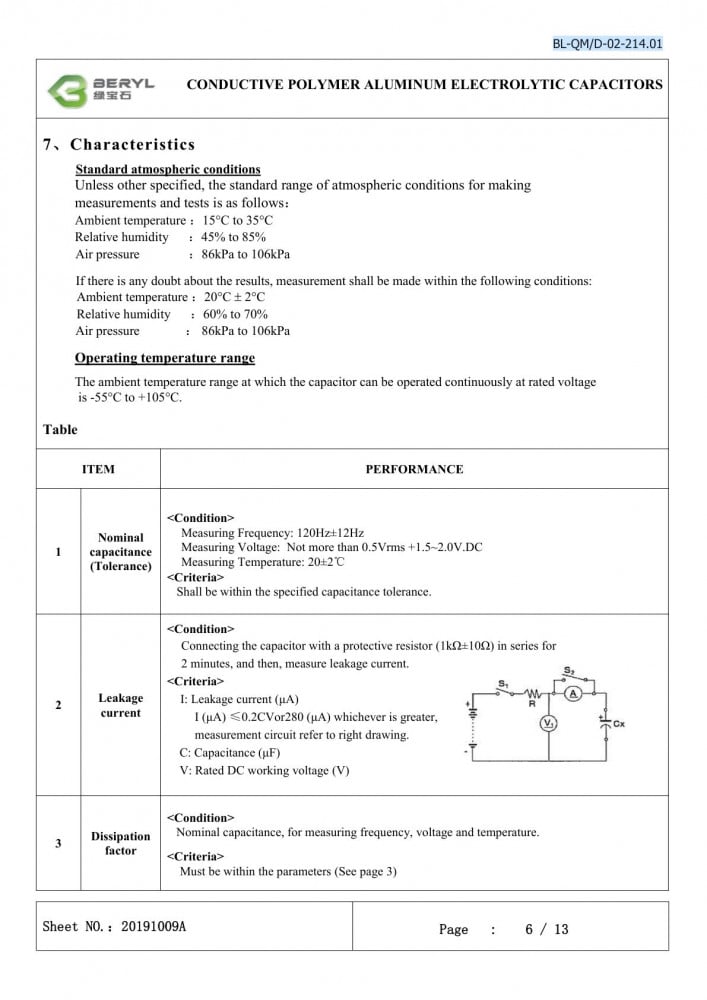 BC025M221LO6.3*8L-1A4T datasheet page 6