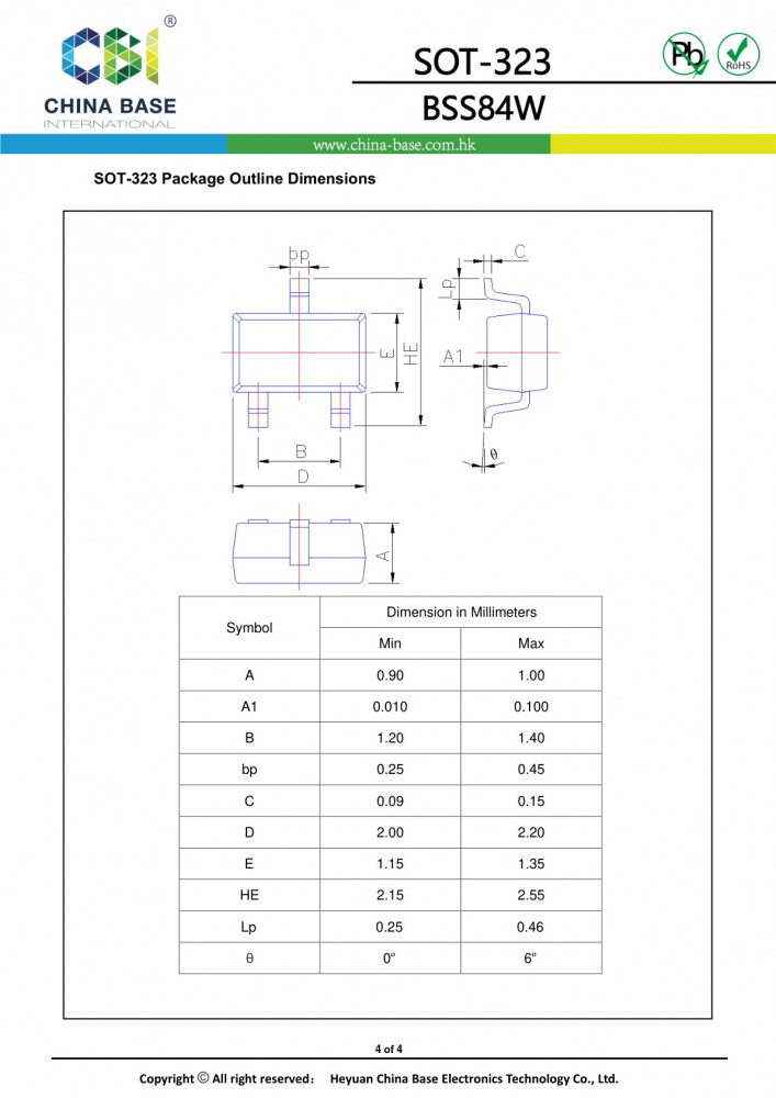 CBI BSS84W datasheet page 4