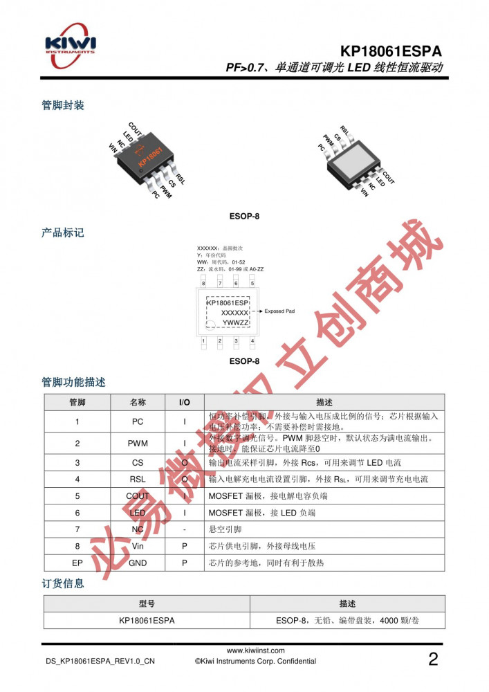KP18061ESPA datasheet page 2