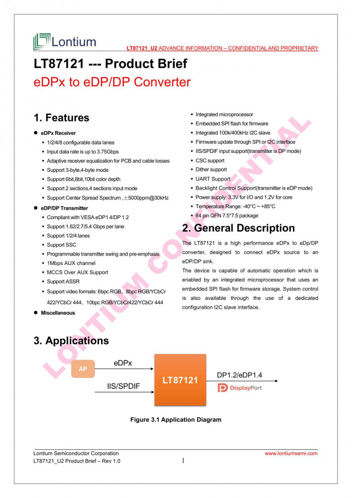 LT87121 document page 1