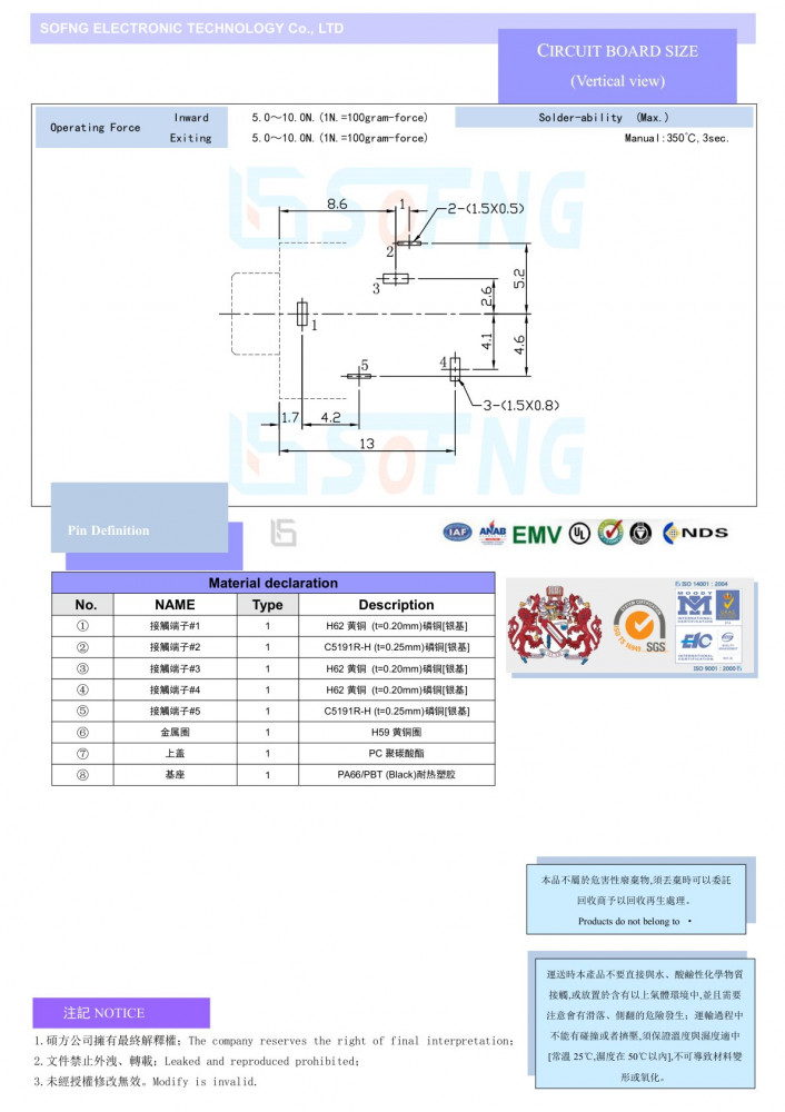 SOFNG PJ-324 technical drawing page 2