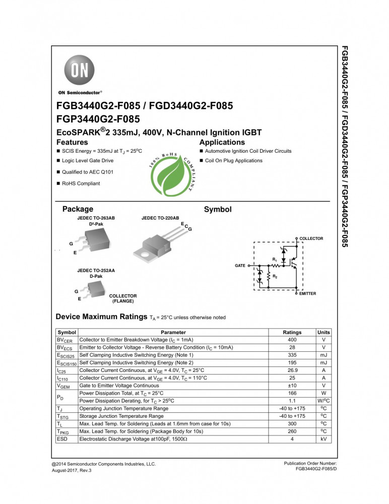 FGB3440G2-F085 datasheet page 2