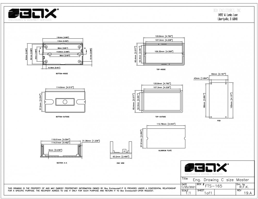 FTS-165 engineering drawing reference