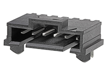 2.54mm Pitch SL Header, Single Row, Right-Angle, LCP, Shrouded, Through Hole, with Pegs, 0.75µm Selective Gold (Au) Plating, 18 Circuits