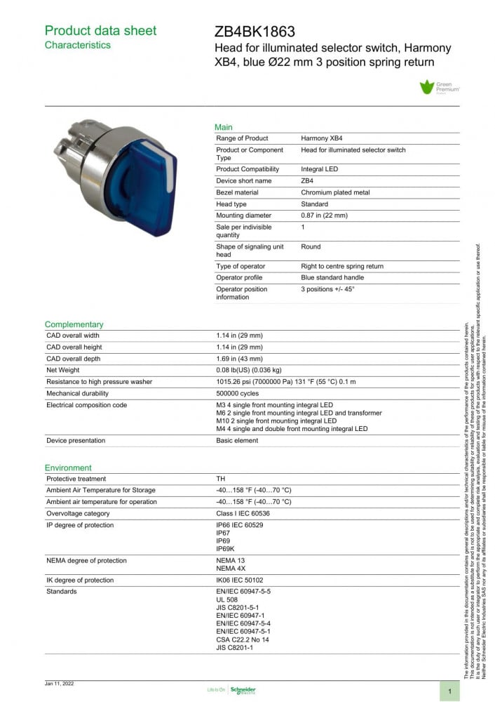 ZB4BK1863 technical document page 1