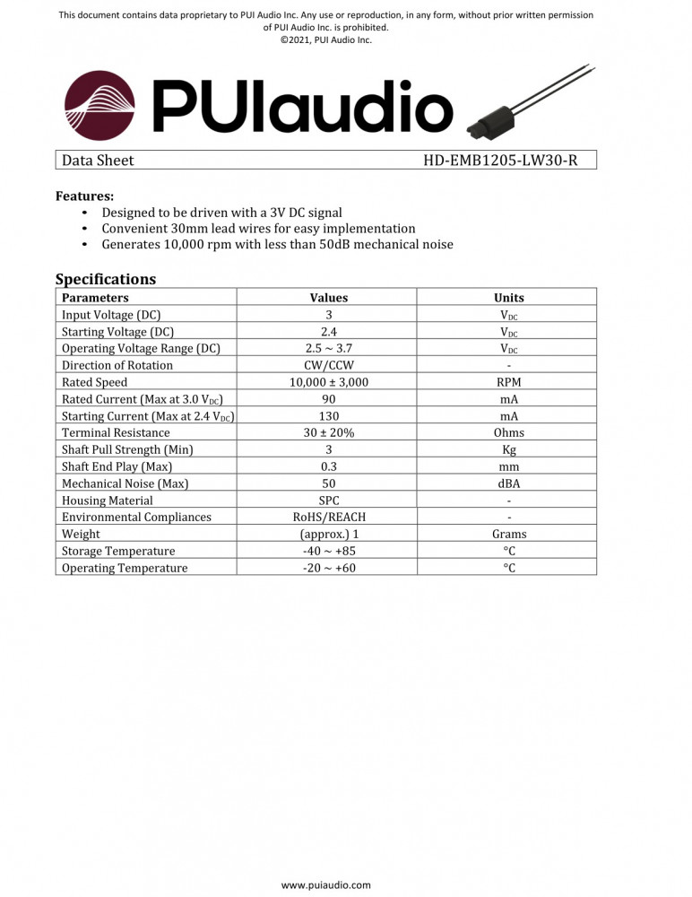 HD-EMB1205-LW30-R datasheet page 1