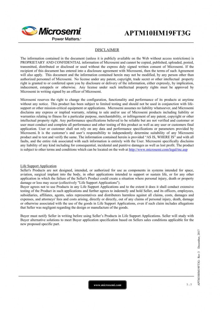 APTM10HM19FT3G datasheet page 7