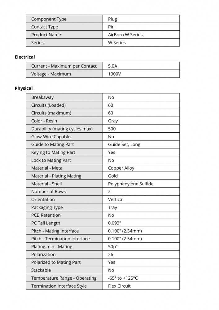 WTAV60PF6SYL-26 technical document page 2