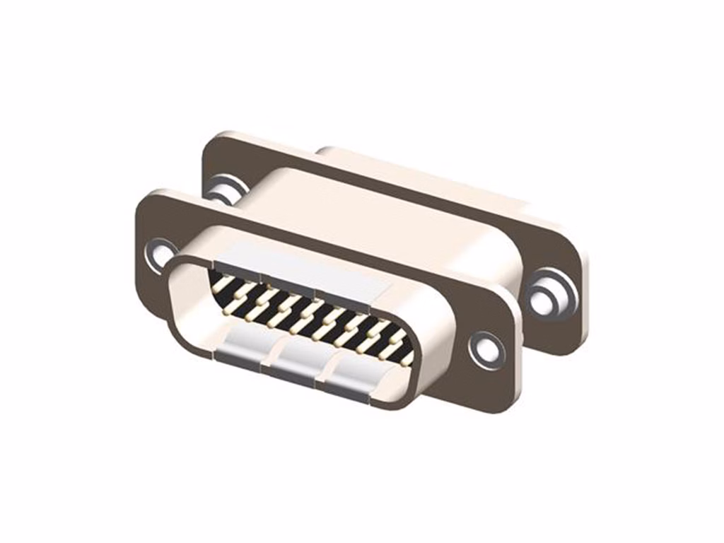 High-Density EMI Filtered D-Sub Adapter, Male-to-Female, Straight, 1000pF C, 15 Circuits