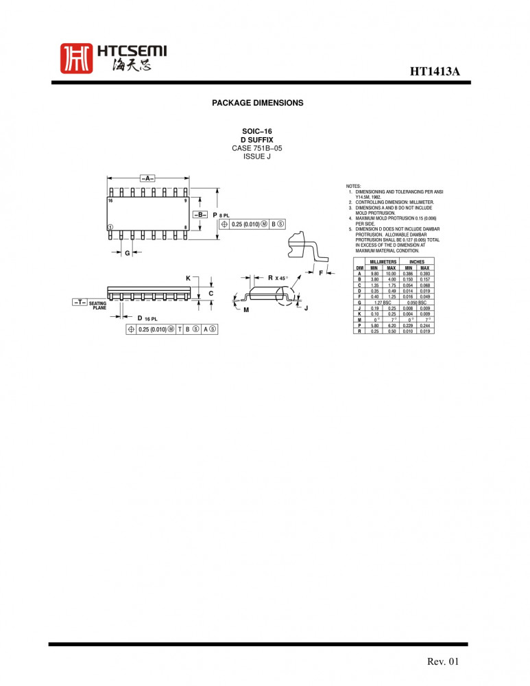 HT1413ARZ datasheet page 6
