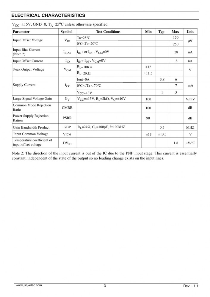 OP07C technical document page 3