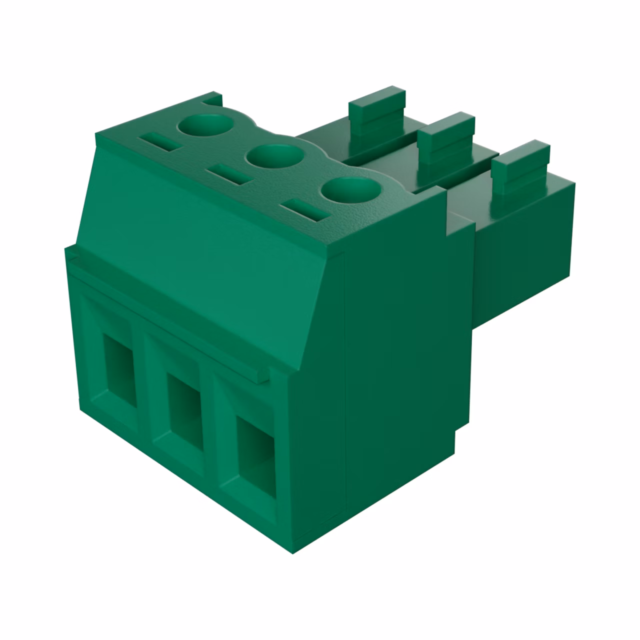 3.81mm Pitch Eurostyle Horizontal Plug, Green Housing, 3 Circuits for sale