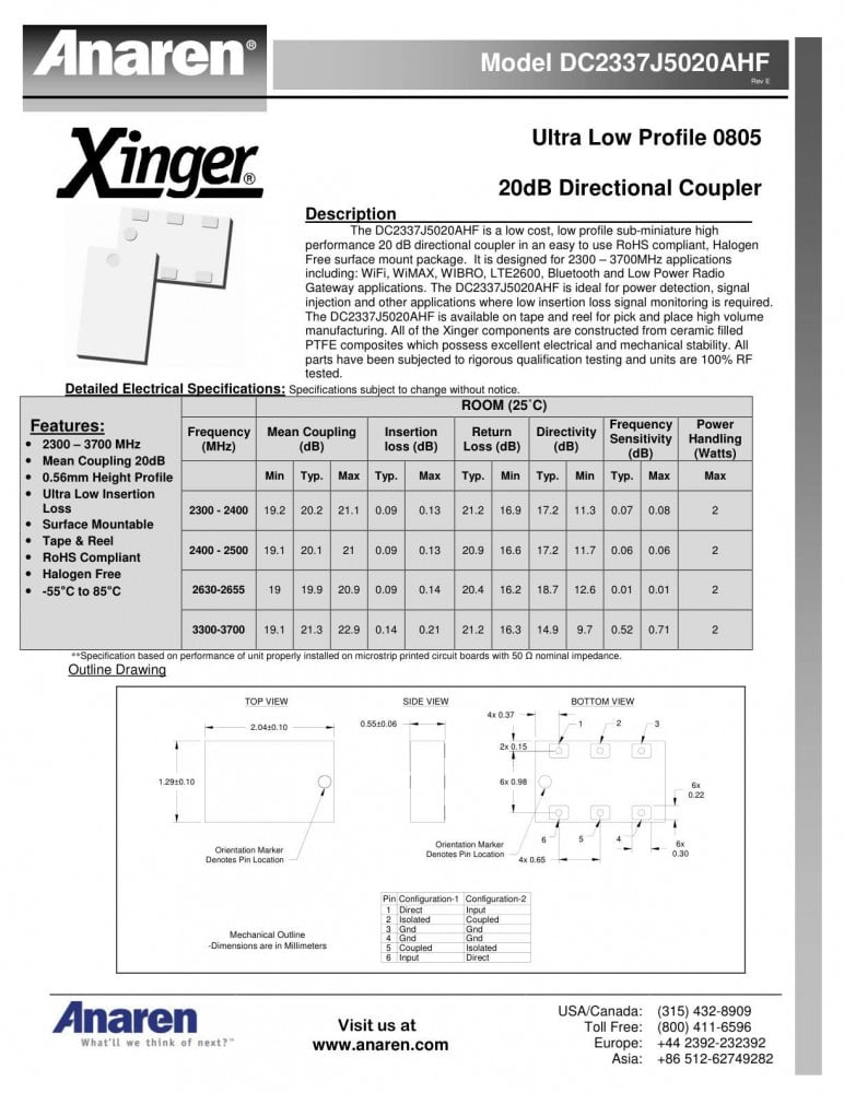 DC2337J5020AHF datasheet page 1