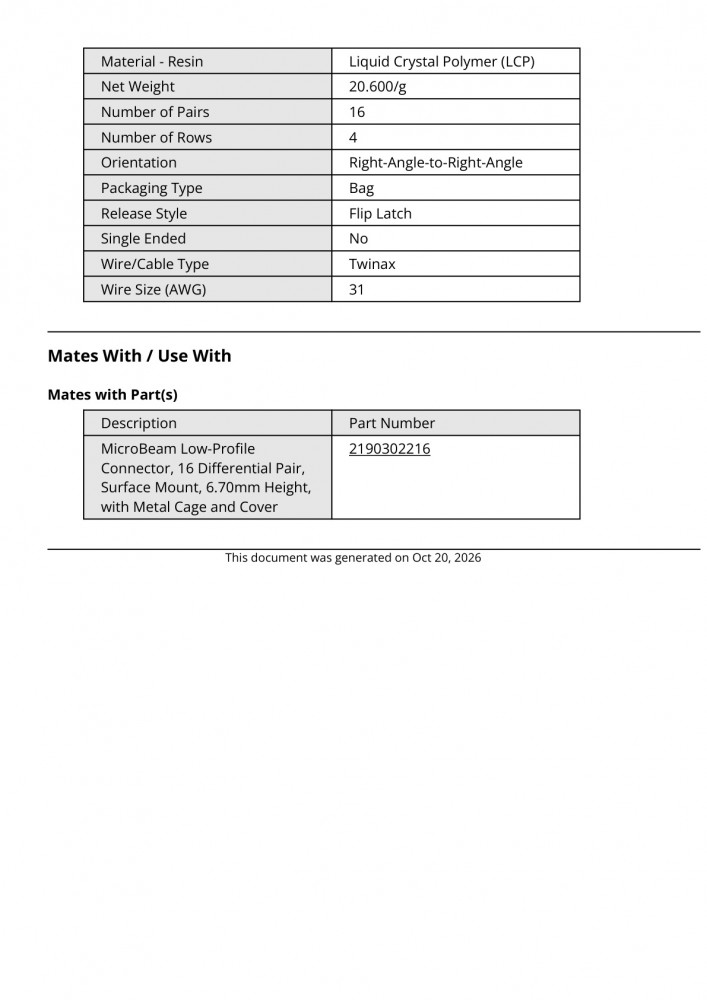 MOLEX 2216330250 technical document image, page 3
