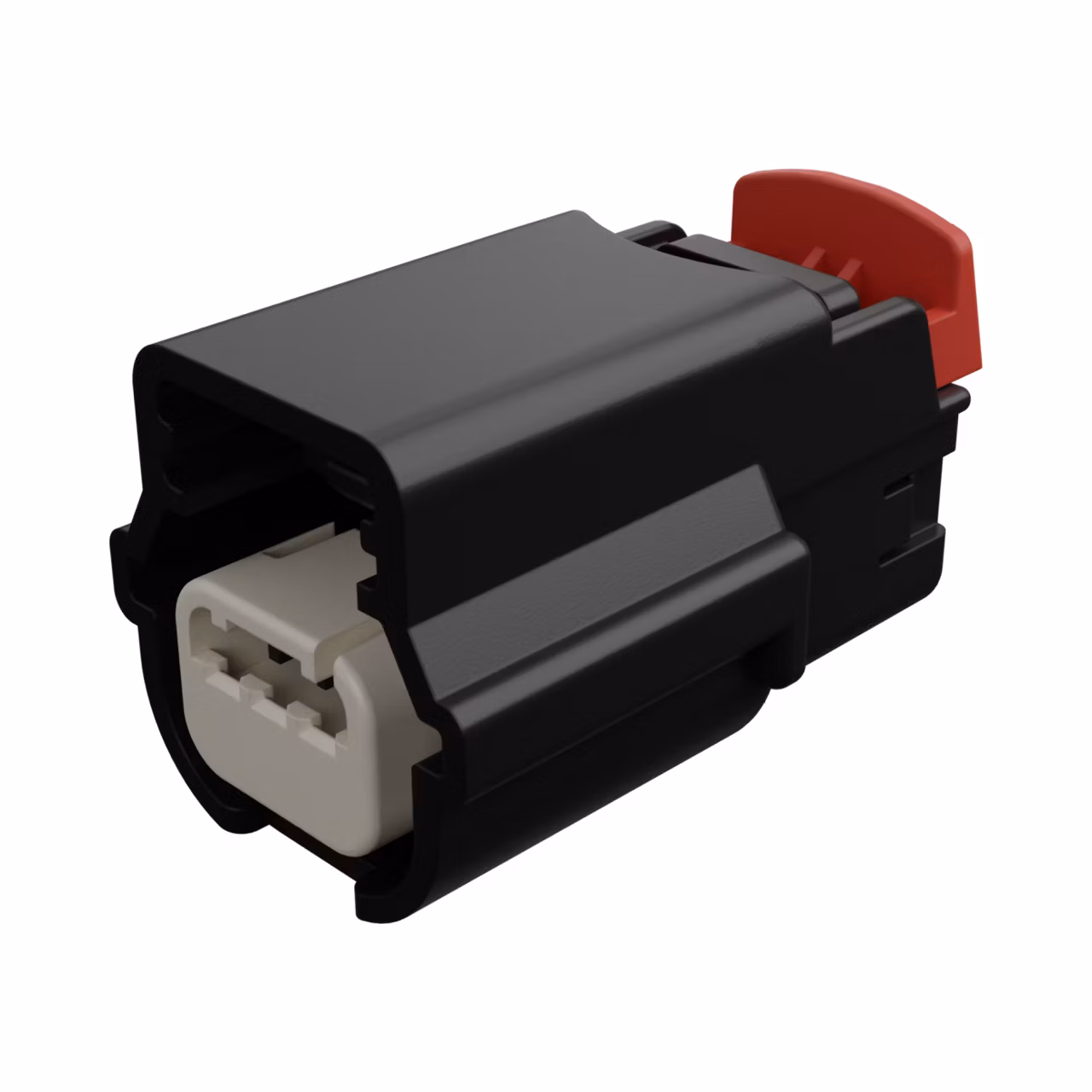 2.54mm MX64 Sealed Crimp Housing, Single Row, Kaizan Terminal, Black, 3 Circuits, Key A, with CPA Lock, Terminal 2 Plugged for sale