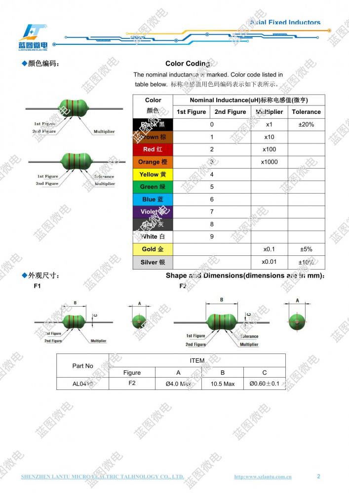 AL0410 datasheet page 2